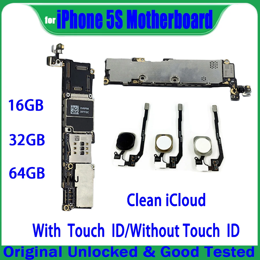 Original-Unlocked-for-Iphone-5S-Motherboard-With-Without-Touch-ID ...