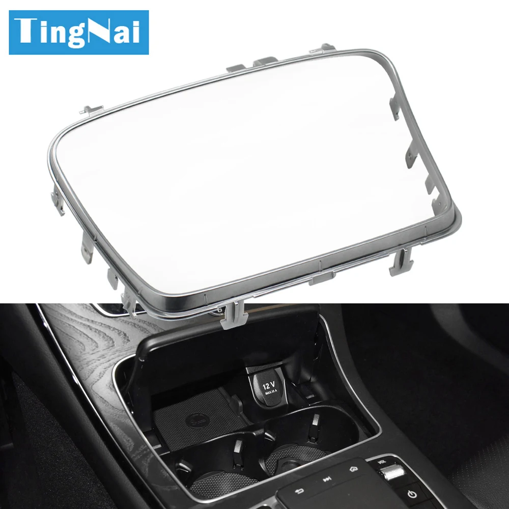 Car-Drink-Cup-Holder-Chrome-Plating-Outer-Frame-Trim-Strip-For-Mercedes ...