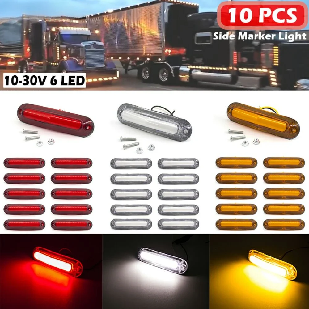 6x-10x-6-LED-12V-24V-Side-Marker-Light-External-Warning-Lamp-Indicator ...