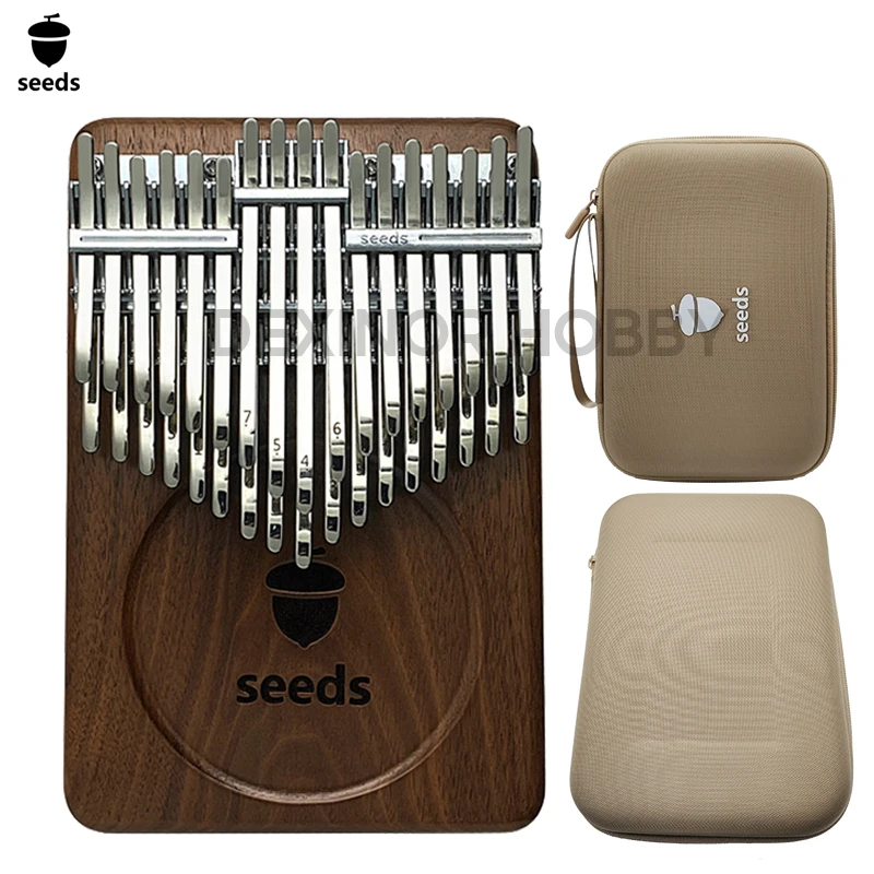 Seeds-Chromatic-Kalimba-34-Key-Double-Layer-Thumb-Piano-Black-Walnut ...