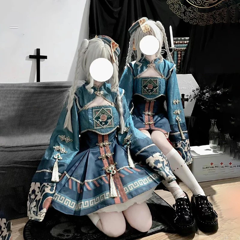 Japanese Blue Lolita Dress Women Chinese Vampire Easter Halloween ...