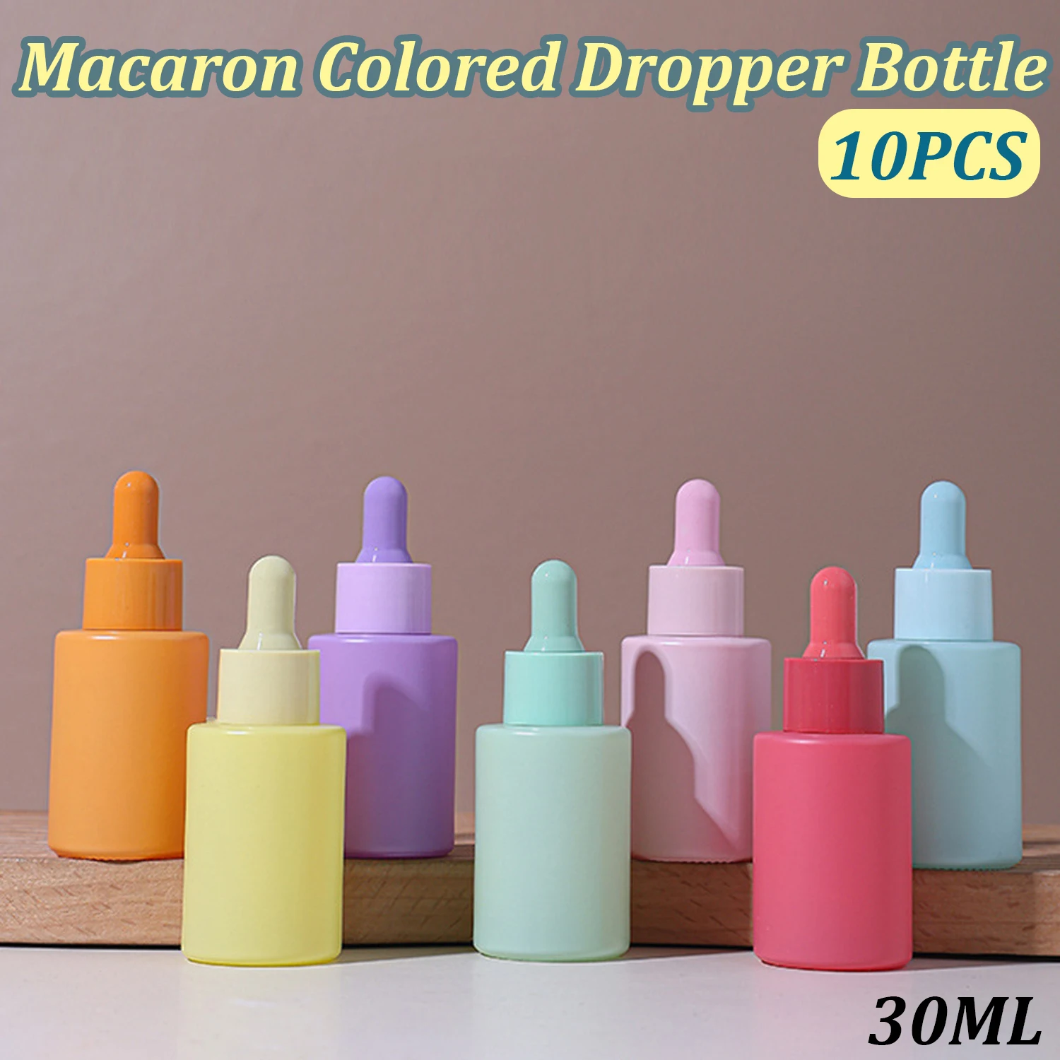 Botella-cuentagotas-de-30ml-Macaron-contenedor-de-vidrio-de-colores ...