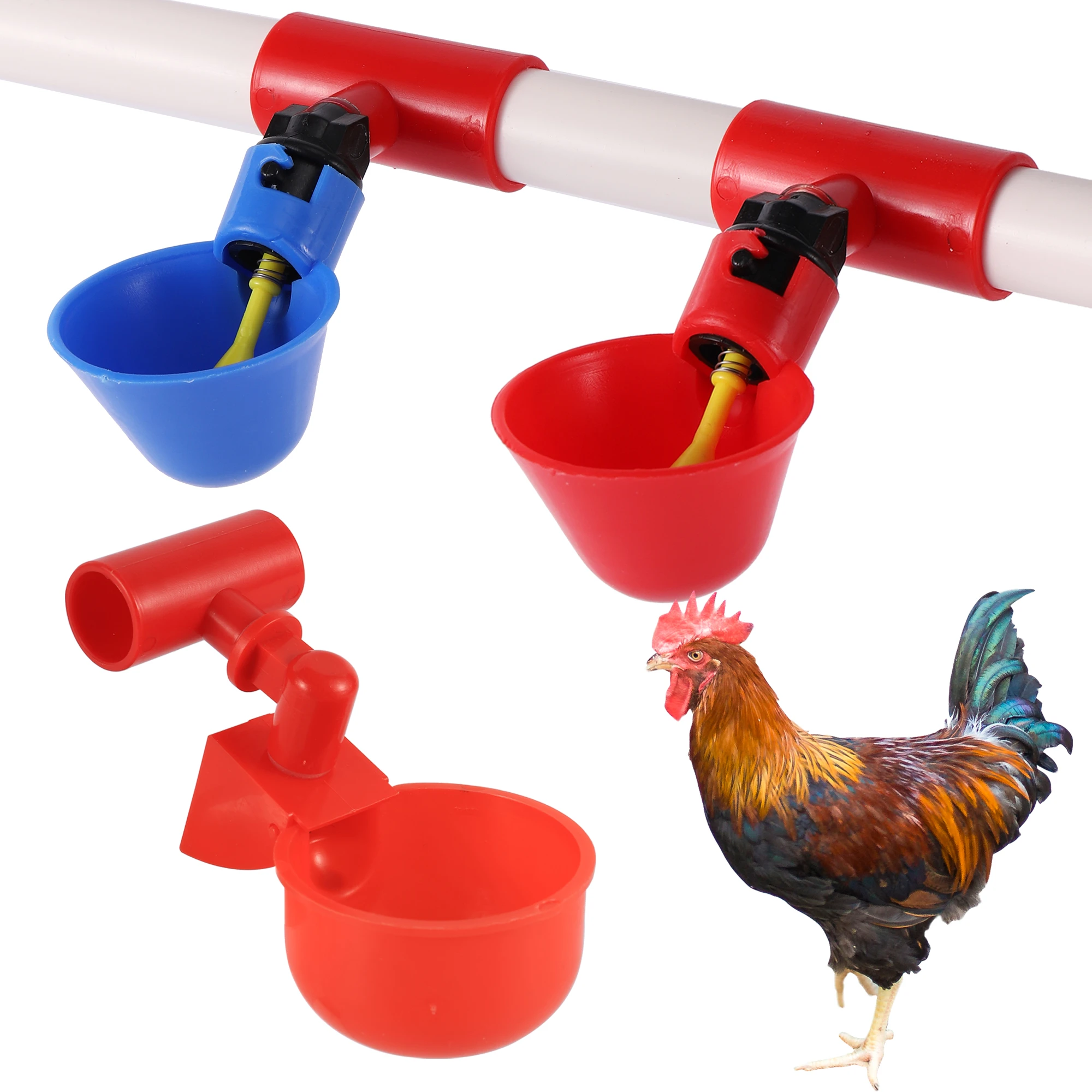 5 Pcs Chicken Water Cup Automatic Drinker for Chickens Thread Filling ...