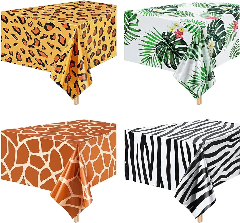 Animal-Tablecloth-Jungle-Animal-Theme-Table-cover-Tiger-Zebra-Giraffe ...