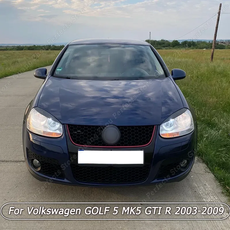 Car-Headlights-Eyebrow-Eyelids-Trim-Lamp-Hoods-For-Volkswagen-GOLF-5 ...