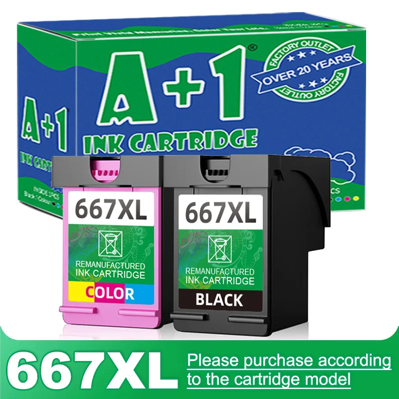 Reemplazo-de-cartucho-de-tinta-Compatible-con-impresora-HP-667-667XL ...