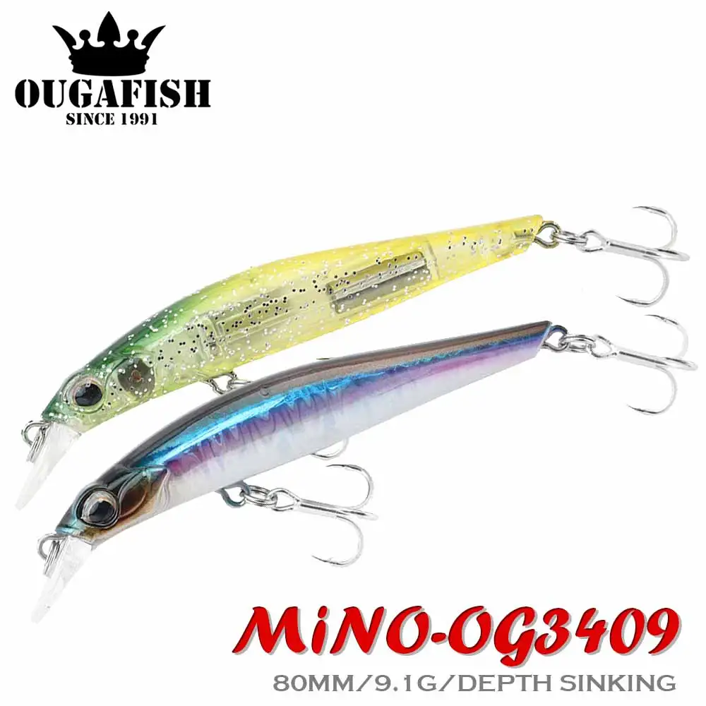 Sinking-Minow-80mm-9-1g-Fishing-Lure-Gravity-Balance-System-Hard-Bait ...