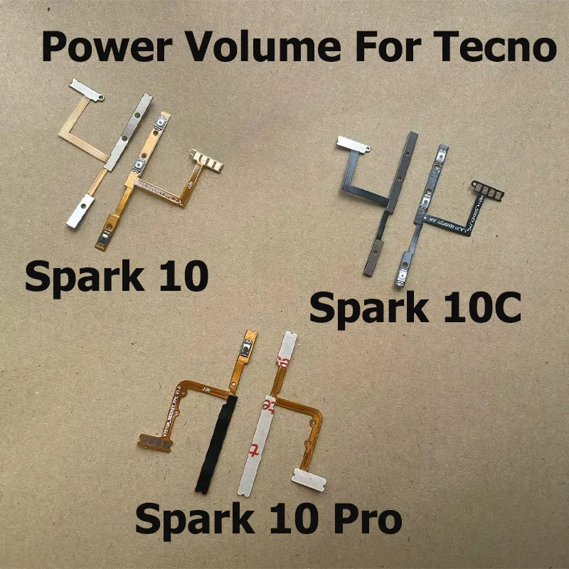 New-For-Tecno-Spark-10-10C-Pro-Power-Switch-On-Off-Volume-Mute-Side ...
