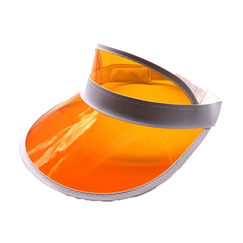 White-headband-Transparent-Plastic-PC-Orange-Color-Visor-Outdoor-UV ...