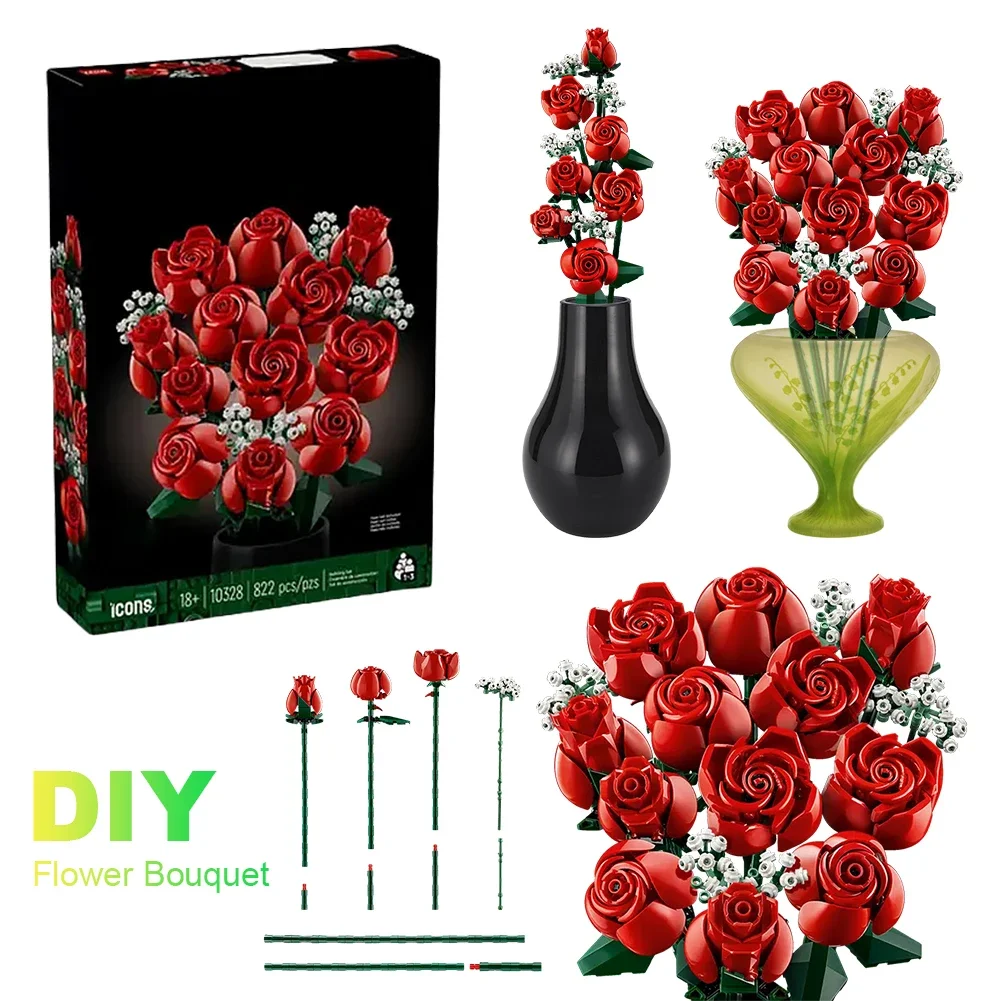 Ramo-de-rosas-Compatible-con-10280-construcci-n-de-flores-artificiales ...