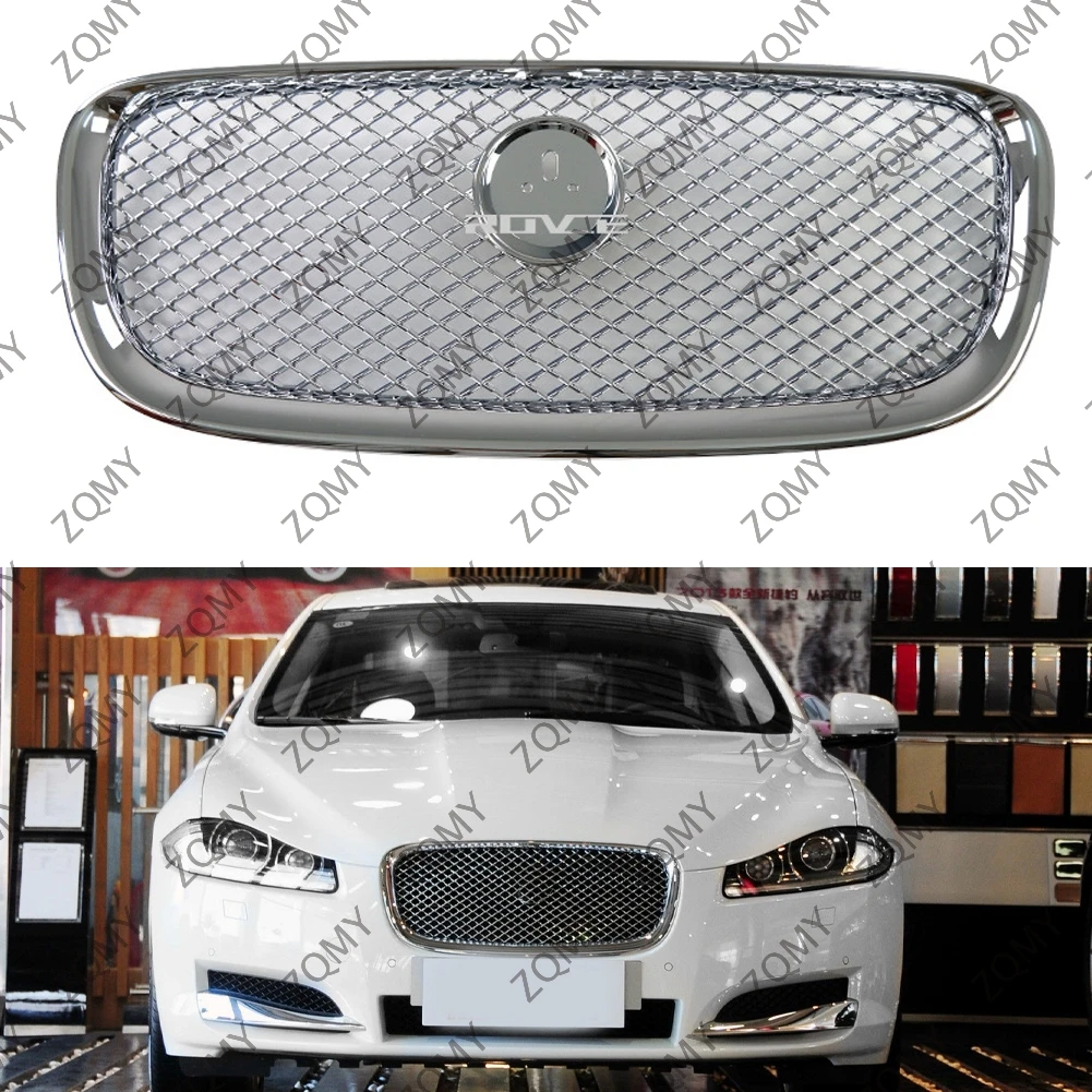 Car-Front-Racing-Grille-Upper-Mesh-Grille-Accessories-For-Jaguar-XF-XFR ...