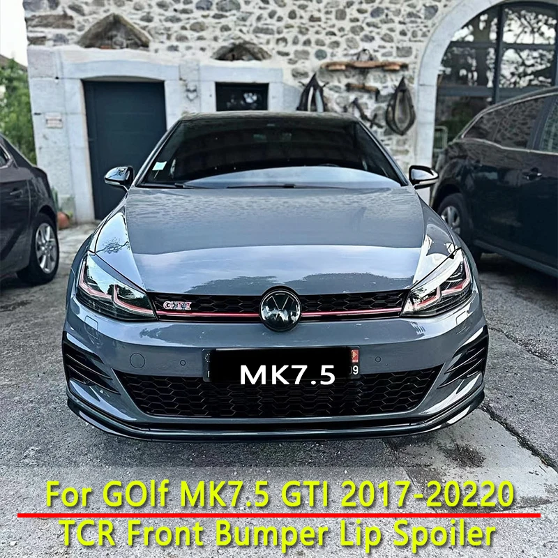 For-VW-Golf-7-5-Mk7-Facelift-GTI-2017-2020-TCR-Front-Bumper-Lip-Cap ...