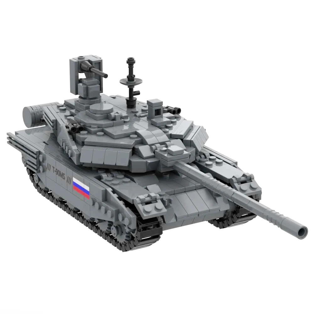 T90MS Tagil Main Battle Tank Military Weapons Toy t90 Modern War Bricks ...