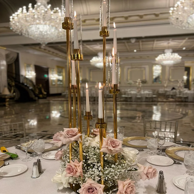 Gold 8-Arm Candelabra for Wedding Candle Centerpieces: Real-World Use ...