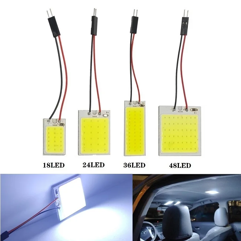 C10W Festoon LED COB Signal Bulbs 31mm 36mm 39mm 41/42mm C5W 168 Car ...