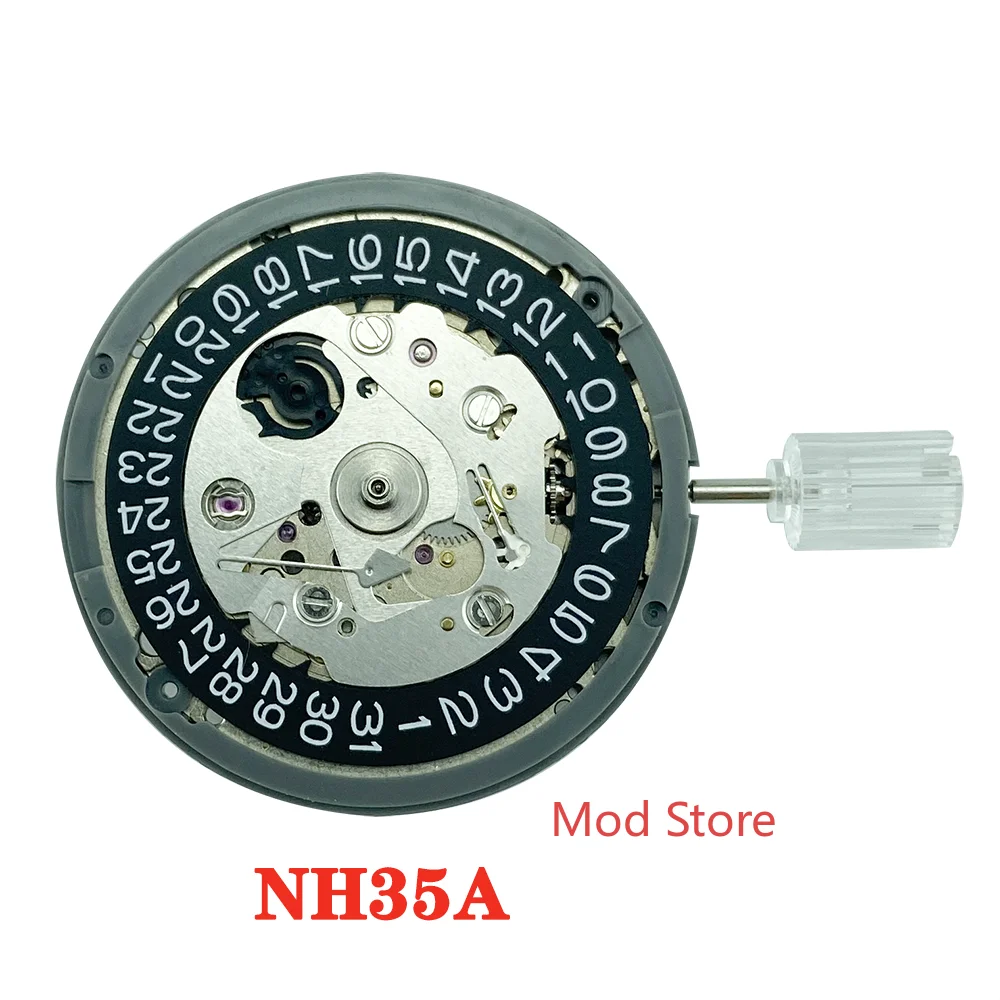 NH35-NH35A-Black-Date-Wheel-Disc-Automatic-Movement-With-Stem-Date-at-3 ...