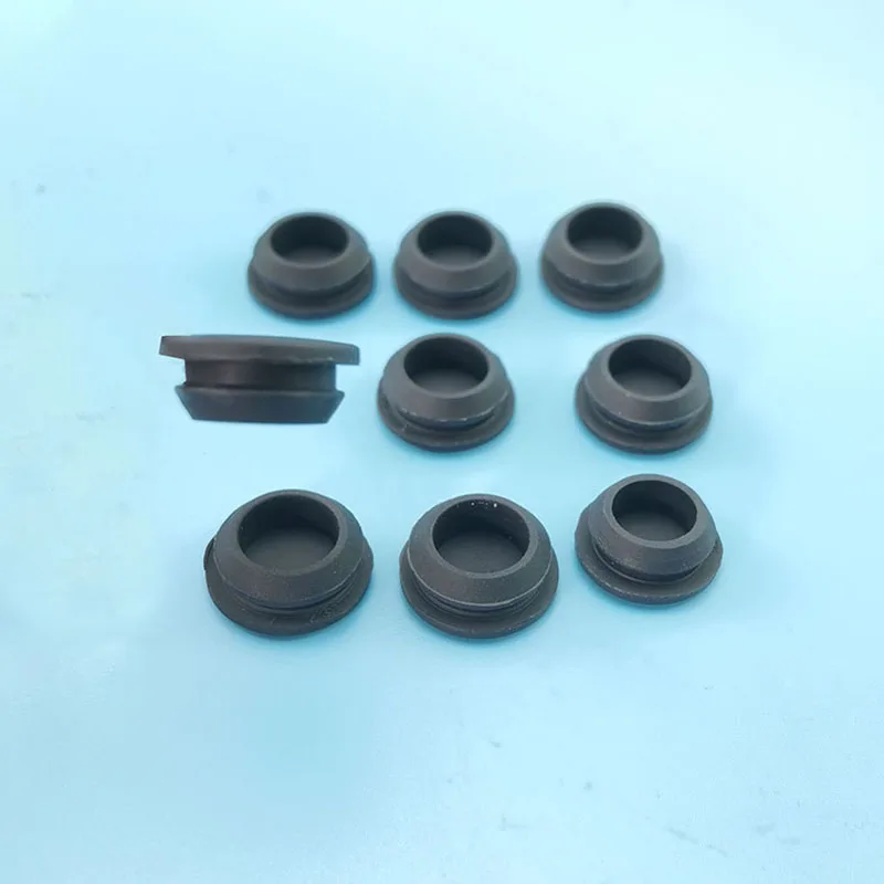 10pcs-Black-White-Solid-Silicone-Rubber-Caps-T-Type-Plug-Cover-Snap-on ...