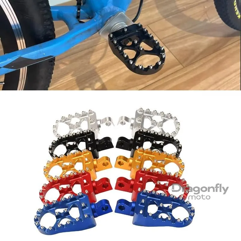 Motorcycle Foot Pegs MX Wide Fat Footrests Pedals W/Shifter Pegs For ...