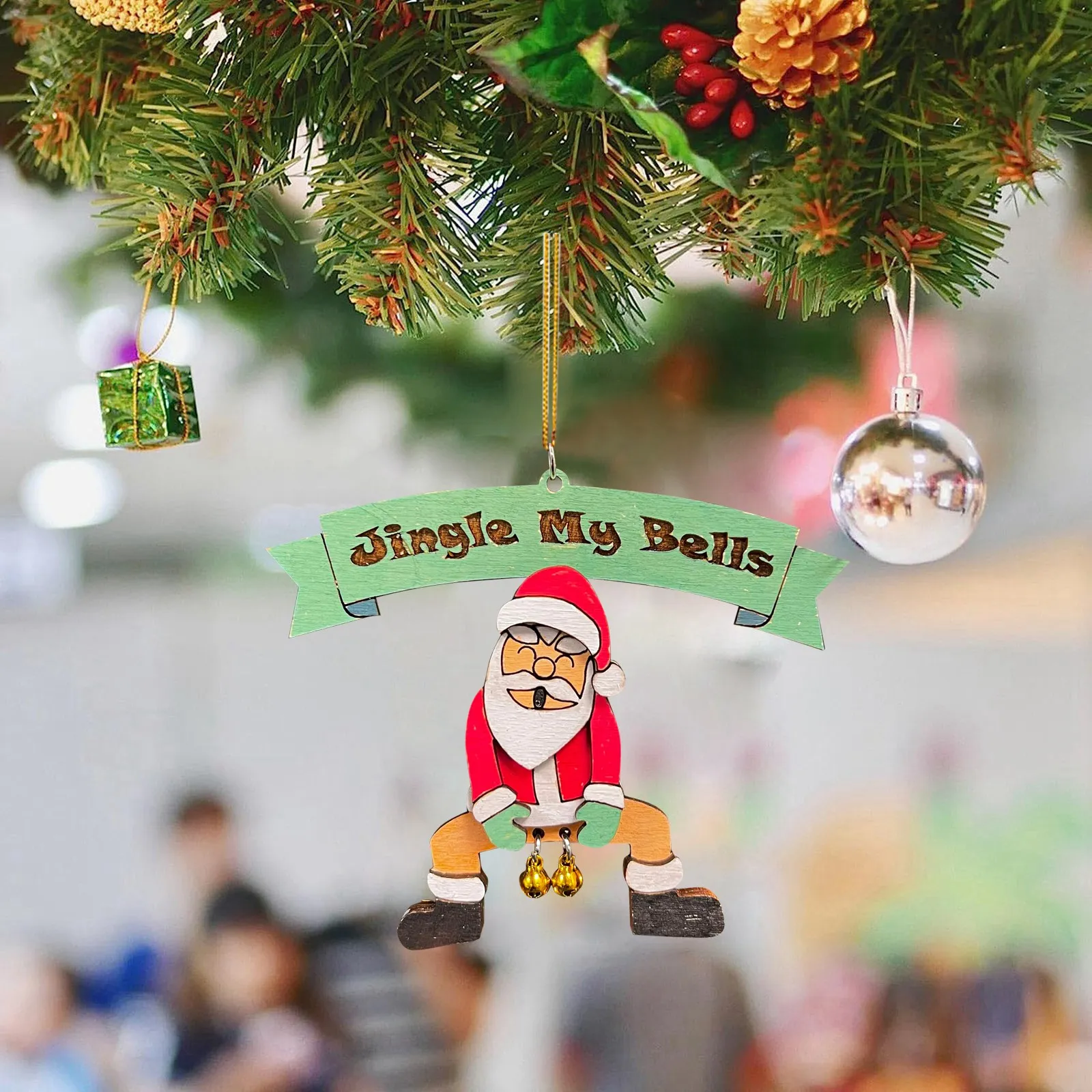 Xmas-Tree-Decor-Acrylic-Printed-Santa-Butt-Bell-Christmas-Supplies ...