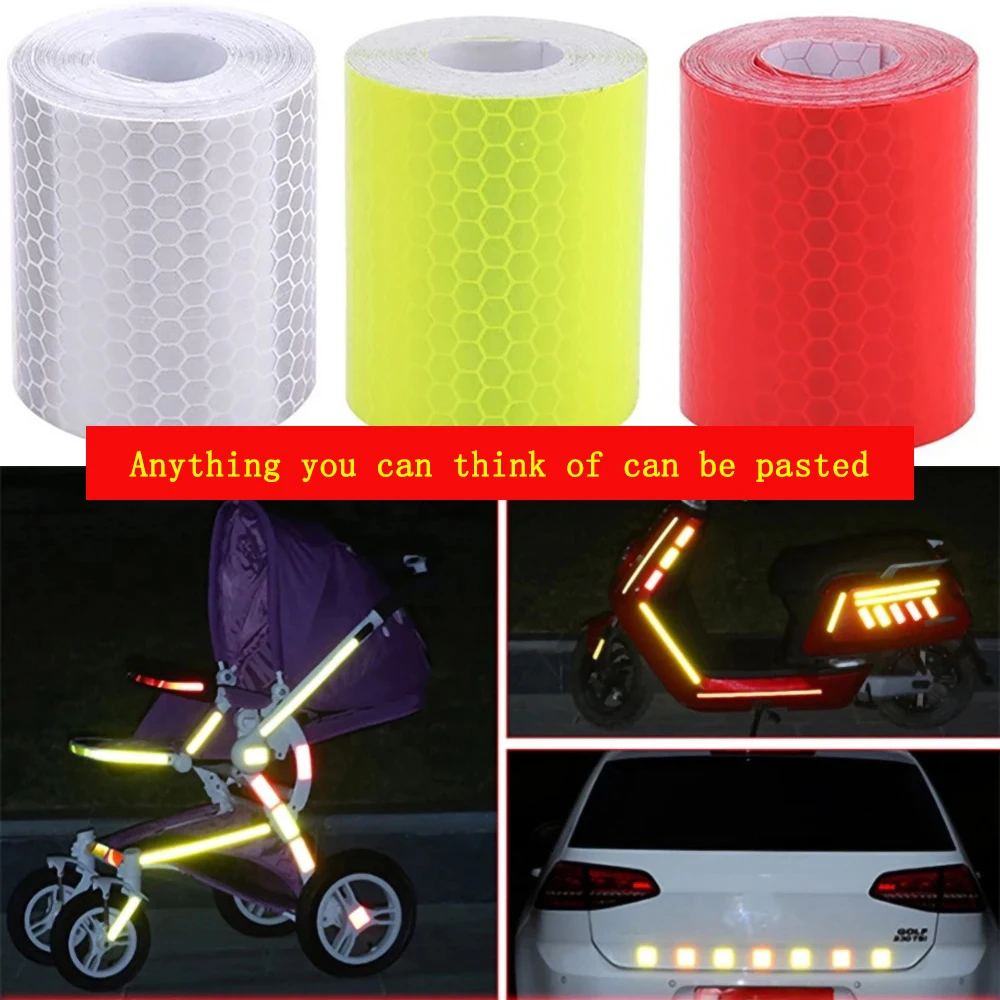 1m/3m Car Reflective Tape Safety Warning Car Decoration Sticker ...