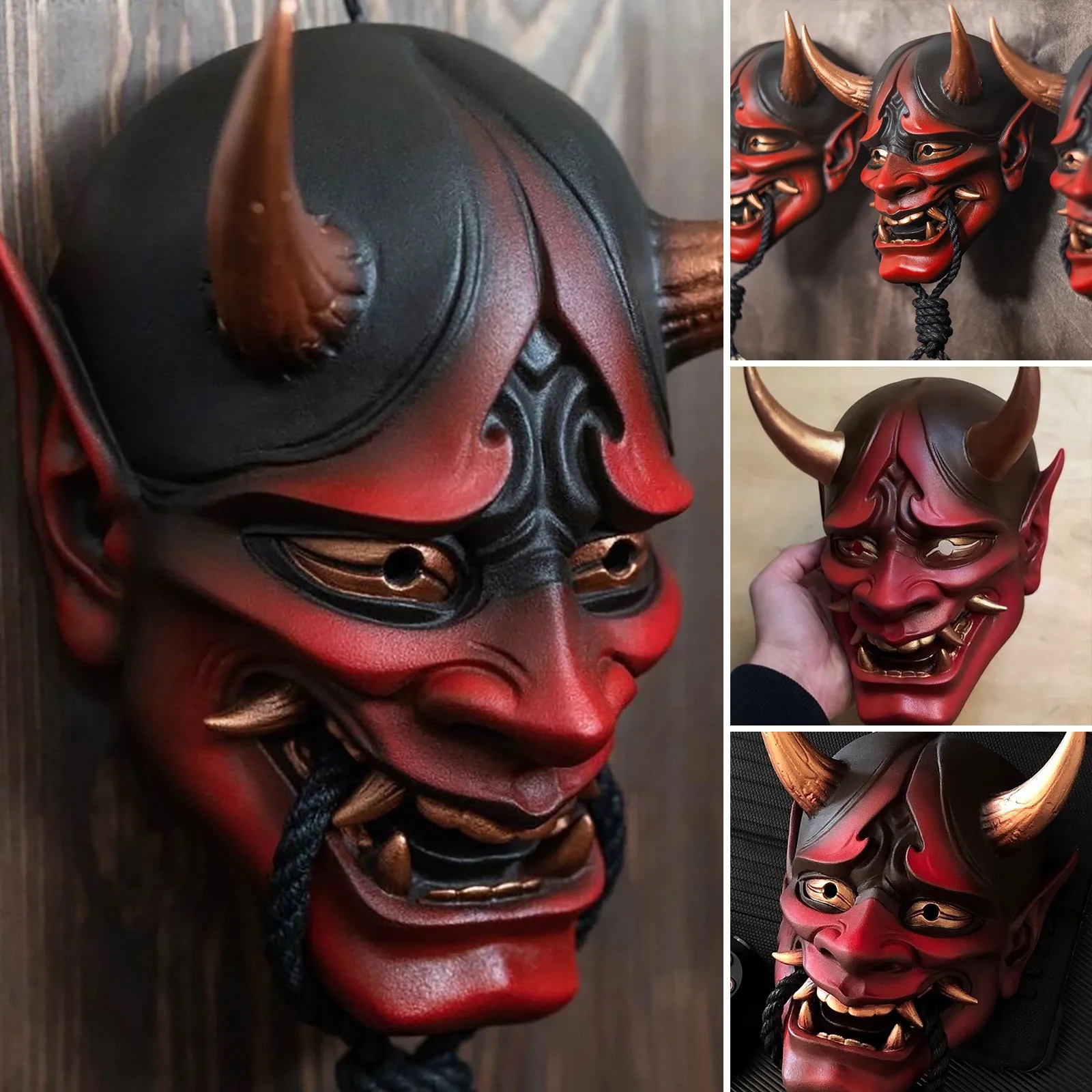 Japanese-Assassin-Mask-Halloween-Creepy-Face-Mask-Latex-Ninja-Evil ...