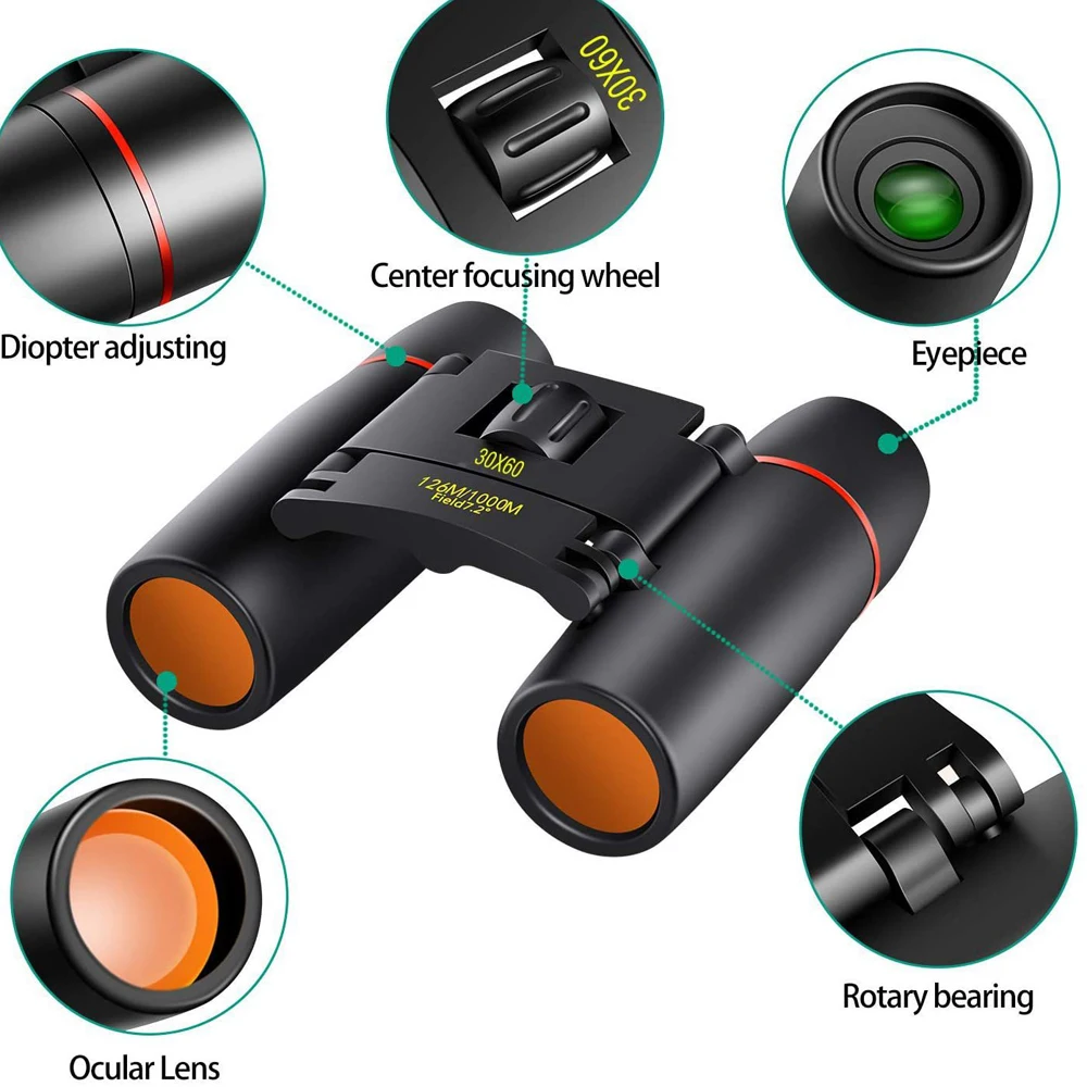 30 X 60 Outdoor Telescope Day Night HD Binoculars Powerful Telescope ...