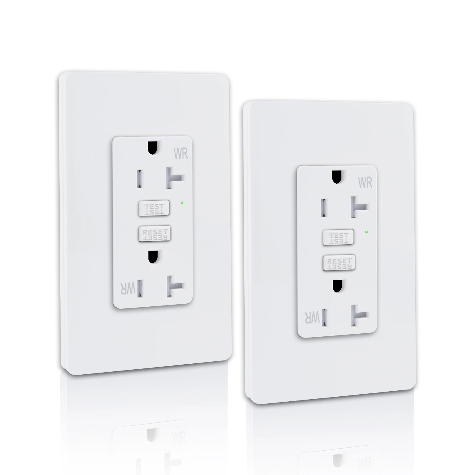 15/20Amp Power Outlet White GFCI Receptacle With LED Indicator Wall ...