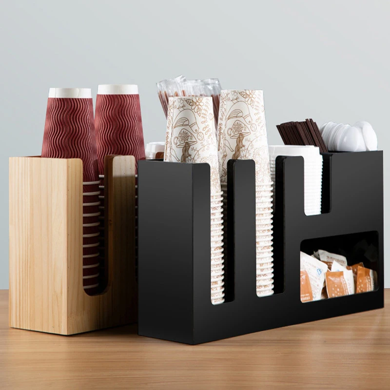 Acrylic-Cup-Holder-Multi-compartment-Cup-Storage-Rack-Straw-Storage-Box ...