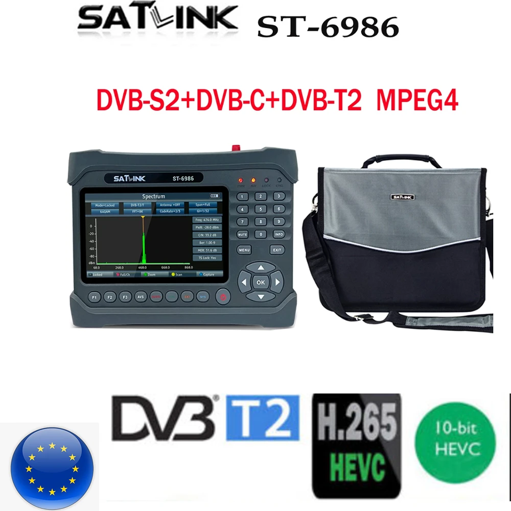 Satlink ST 6986 PRO DVB S2/S dvb t/T2 DVB C ST6986 H.265 Hevc 10bit ...