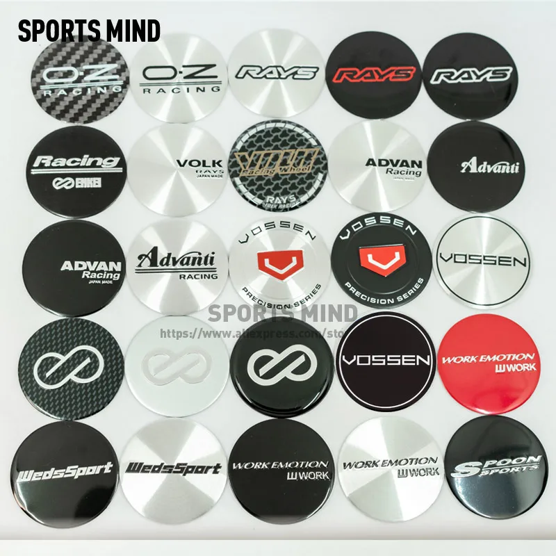 20PCS/lot 45MM Car Wheel Center Cap Emblem Sticker For OZ RACKING RAYS ...