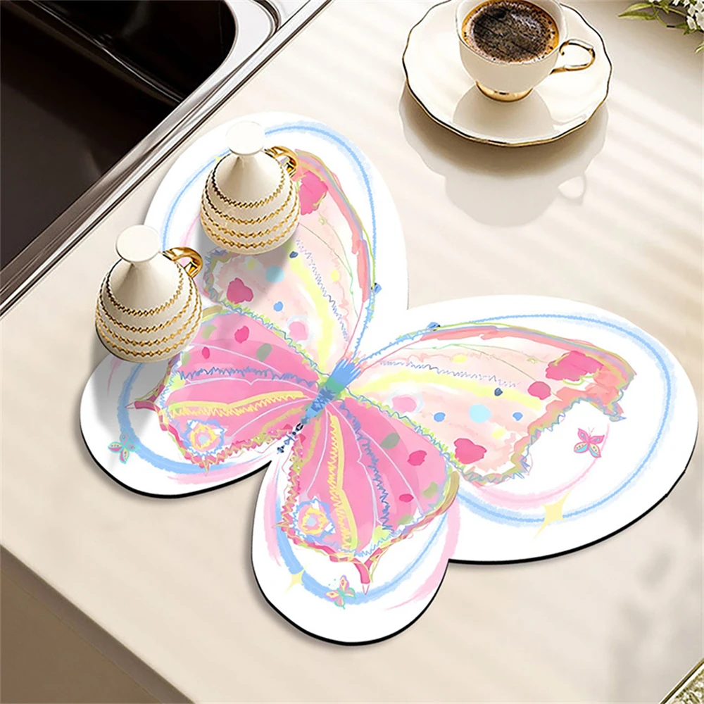 Fresh Alien Butterfly Table Mat Kitchen Supplies Water Sink Quick ...