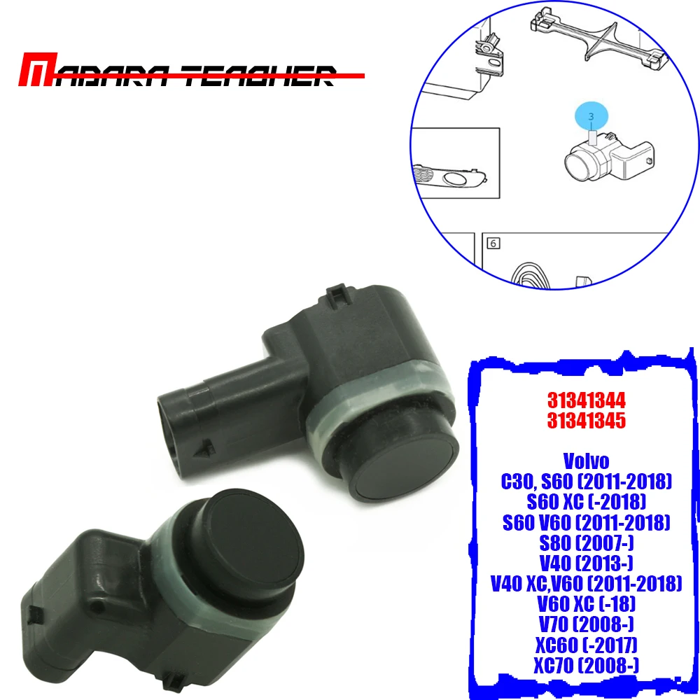 Parking Sensor For Volvo C30 V70 Xc60 Xc70 S60 V60 S80 31445164 ...