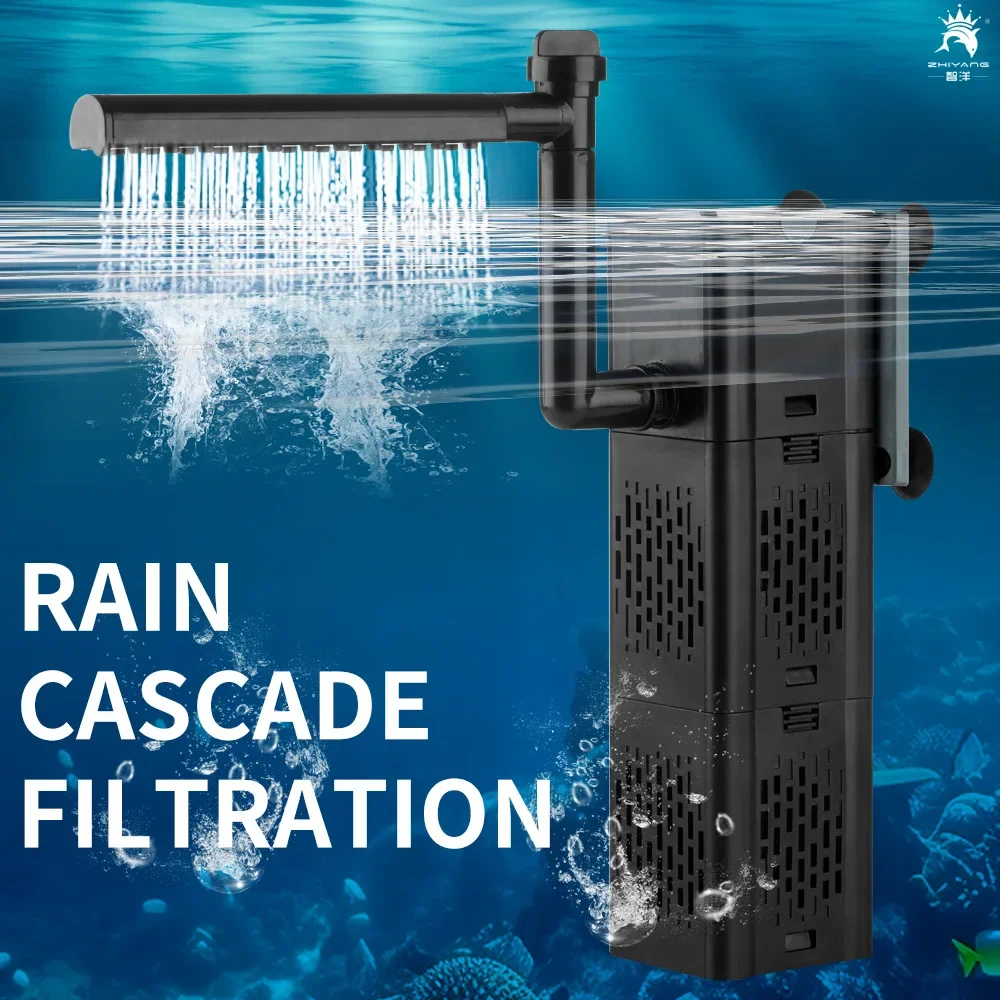 110-220V-aquarium-built-in-filter-rain-pipe-outlet-fish-tank-water ...