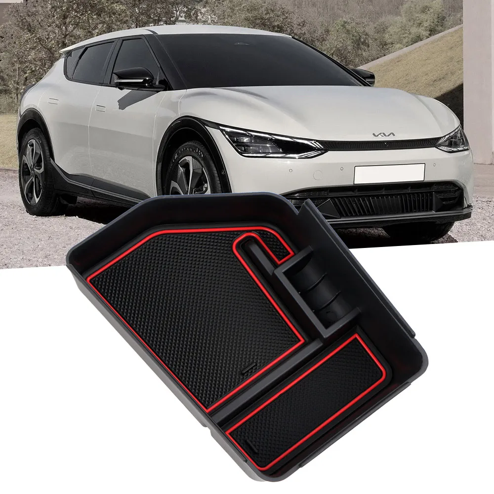 Car Central Armrest Storage Box For Kia EV6 2022 Central Control ...