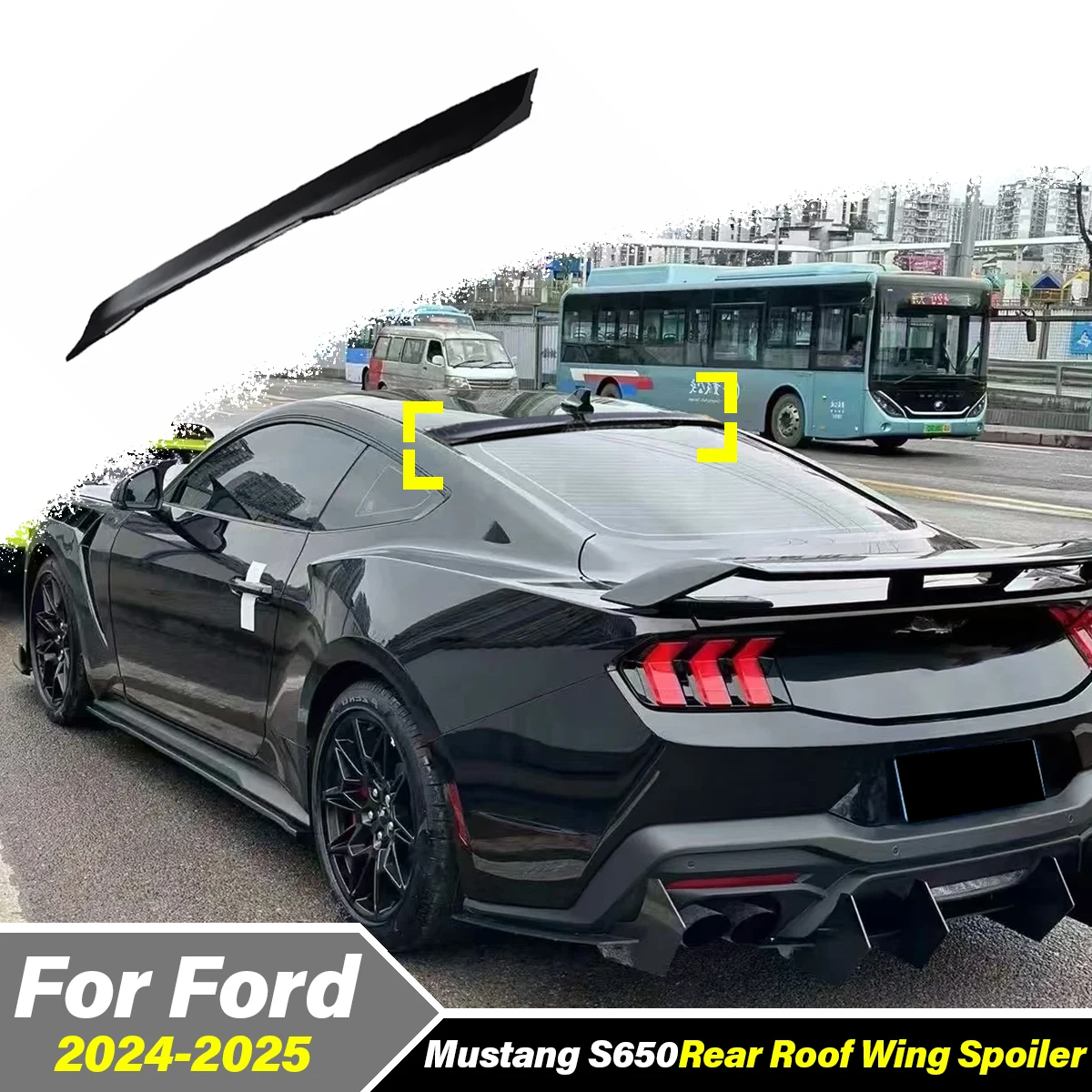 For Ford Mustang S650 2024-2025 Top Spoiler Wings of Rear Torso of The ...