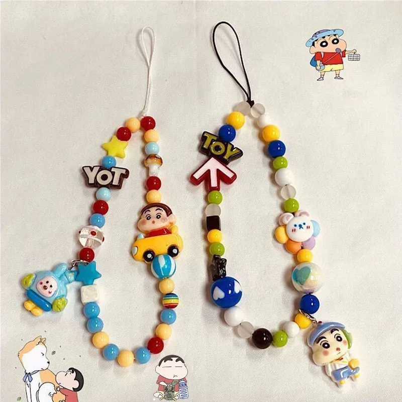 Kawaii-Cartoon-Crayon-Shin-Chan-Beaded-Mobile-Phone-Chain-Anime-New ...
