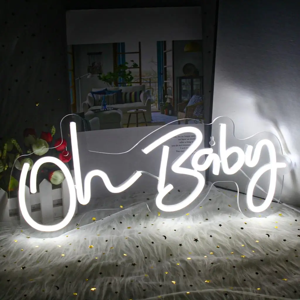 Toàn quốc: - Neon Sign Cútom Oh Baby Led Light Pảty Flex Clear Acrylic ...