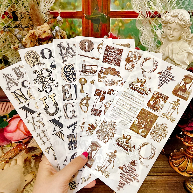 Panalisacraft Rub On Vintage Transfer Sticker Scrapbooking Junk Journal ...