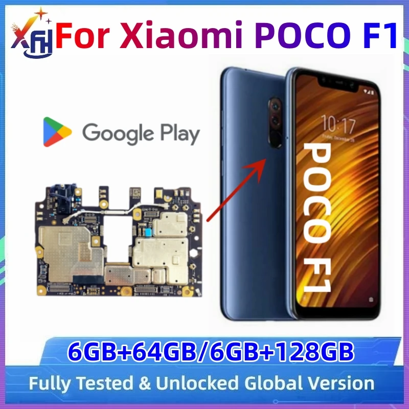 Motherboard-for-Xiaomi-Pocophone-Poco-F1-M1805E10A-64GB-Global-ROM ...