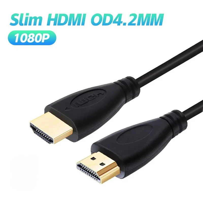 Slim-HDMI-Cable-OD4-2MM-Black-PVC-Ultra-Soft-Thin-Cord-Wire-HDTV ...