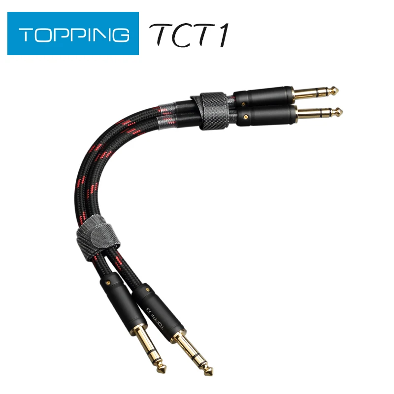 TOPPING TCT1 HIFI Audio Cable TRS to TRS Large Three core 6.35mm Male ...