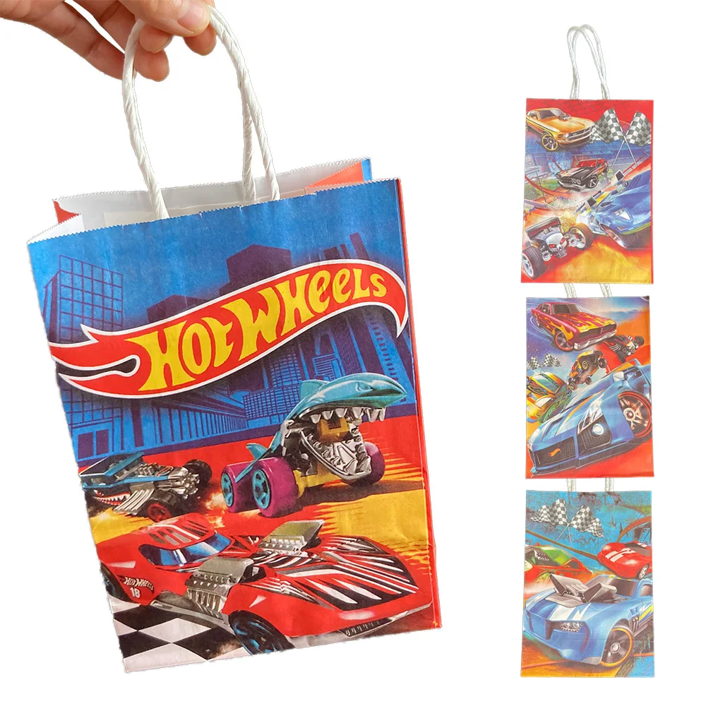 16pcs-Set-Hot-Wheels-Party-Decorations-Favors-Paper-Bags-with-Handle ...