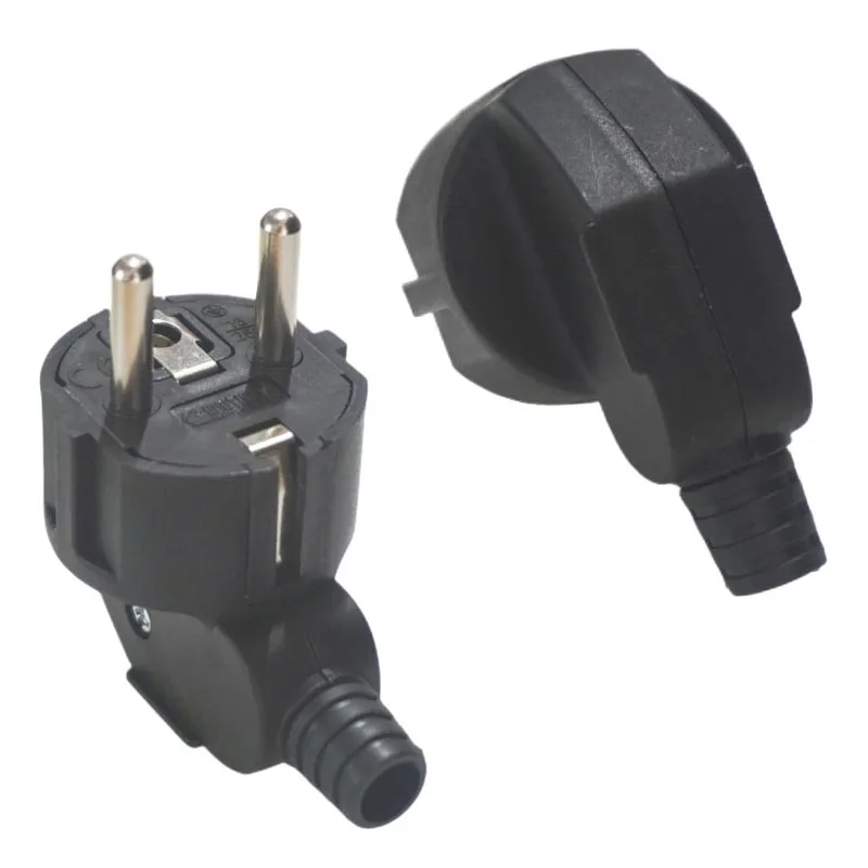 EU Plug Adapter 250V 16A Male Replacement Outlets Rewireable Schuko ...