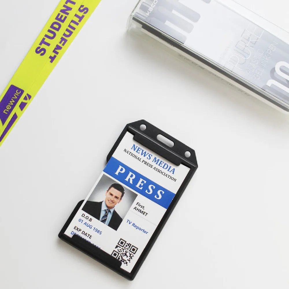 Bestom-2Pcs-Vertical-Id-Card-Holder-2-sided-Card-Case-Company-Work-Name ...