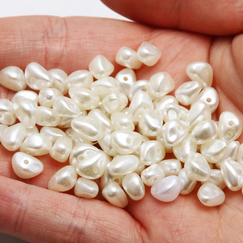 Cuentas-de-perlas-irregulares-de-marfil-cuentas-acr-licas-de-perlas-de ...