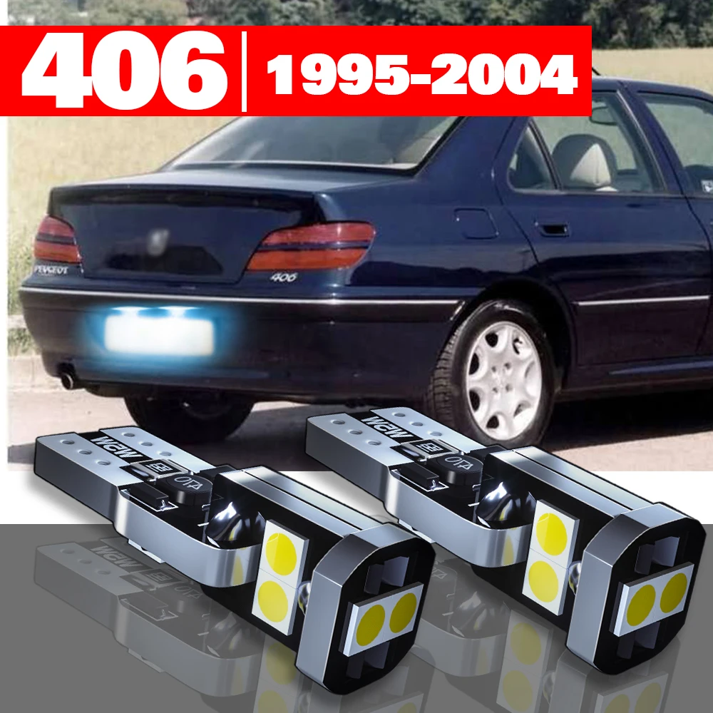 For Peugeot 406 1995-2004 Accessories 2pcs LED License Plate Light 1996 ...