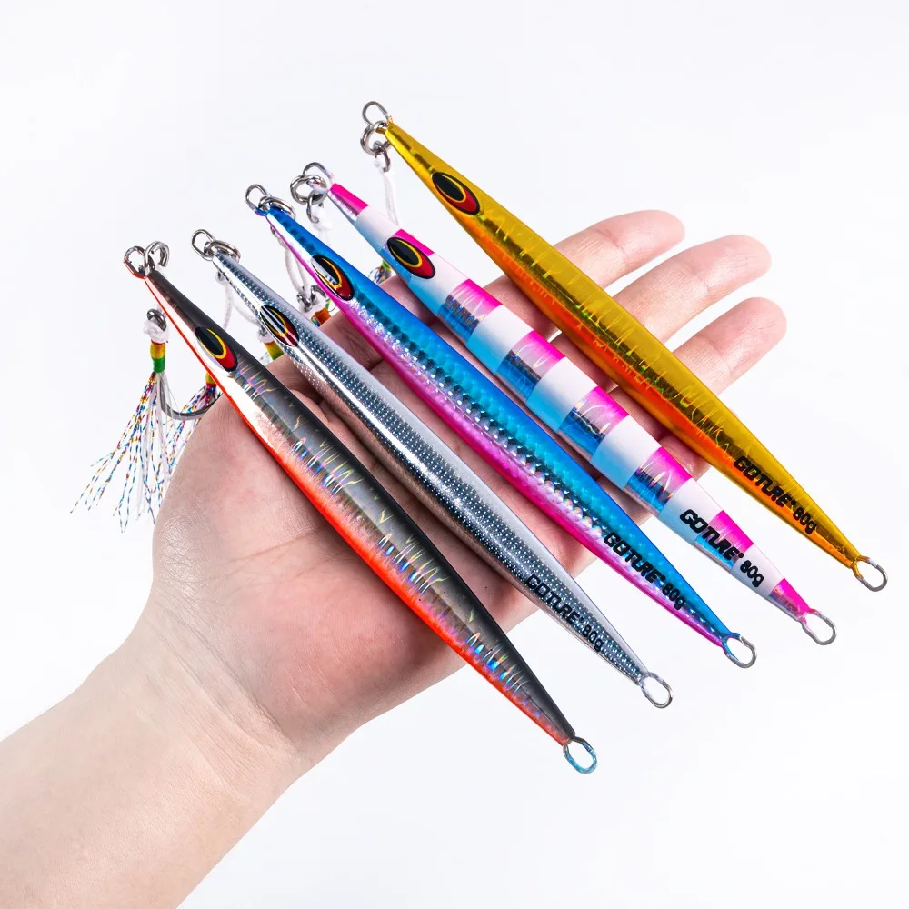 Goture-80g-160g-200g-Jig-Fishing-Lure-Set-Fast-Sinking-Jigging-Lure ...