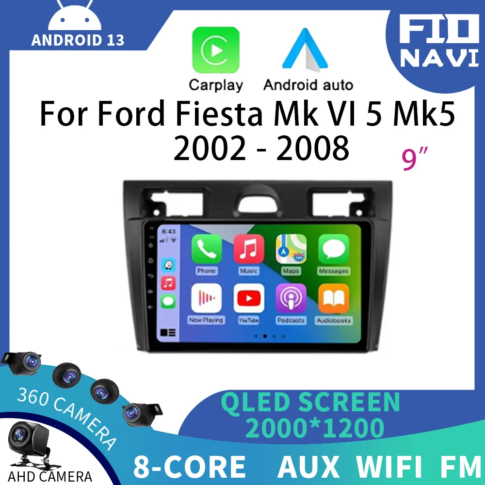 Android-14-Car-Radio-For-Ford-Fiesta-Mk-VI-5-Mk5-2002-2008-Multimedia ...