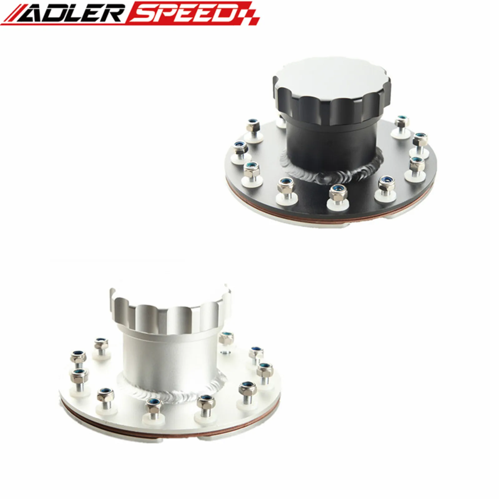 Fuel-Cell-Fast-Fill-Filler-Neck-And-Cap-12-Bolt-Flange-Billet-Aluminum ...