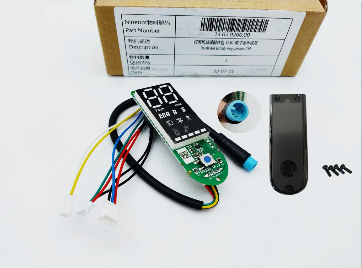 Original Dashboard BT Circuit Board and Display Panel Cover for NINEBOT ...
